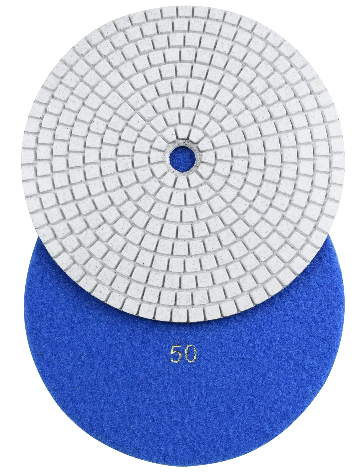 Konfor 7 Step 7" Wet Diamond Polishing Pads Abrasive Set, Great For Granite Travertine Marble Stone