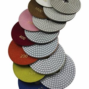 Konfor Wet 6" 7-Step Diamond Polishing Pads Flexible Sanding Tools Discs Buff