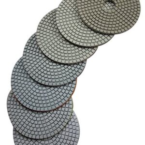 Konfor Wet 6" 7-Step Diamond Polishing Pads Flexible Sanding Tools Discs Buff