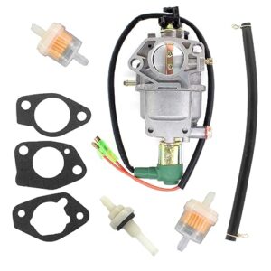 uspeeda carburetor for wen powerpro 7000e 9000e 56551 56680 56682 5500 6800 r390 carb fuel line filter gasket