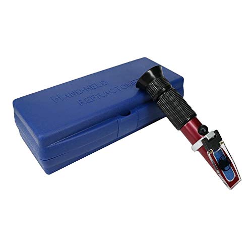 Rhino Antifreeze Refractometer Ethylene Glycol, Propylene Glycol in Antifreeze Liquids Freezing Point Temperature and Freezing Point Concentration, Automotive Battery Liquid with ATC, Teflon Coating