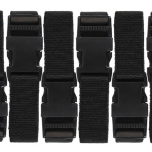 Harrier Hardware Utility Strap with Quick-Release Buckle, Black, 72-Inch, 6-Pack