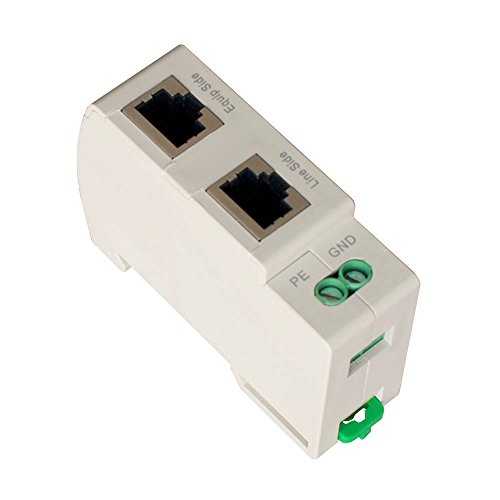 WatchfulEyE WTH-SG/RJ45 DIN-Rail Mounted Gigabit Ethernet PoE Surge Protector Full GDT TVS Surge Protection