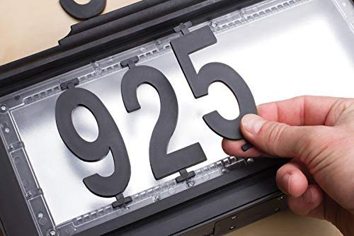 Lighted House Numbers Address Sign - Solar Lighted Address Numbers Signs for Houses or for Yard - Led Light up House Numbers - Solar House Number Sign Auto On at Night Off at Daylight