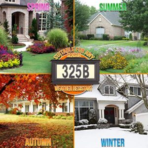 Lighted House Numbers Address Sign - Solar Lighted Address Numbers Signs for Houses or for Yard - Led Light up House Numbers - Solar House Number Sign Auto On at Night Off at Daylight