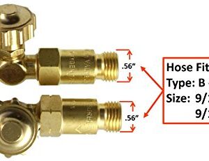 SÜA - Medium Duty Oxy-Fuel Torch with Check Valves, Cutting, Heating and Welding Tips (Acetylene) - Compatible with Victor