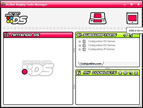 Action Replay Code Manager CD Rom Software Data Disc for AR DS / DS Lite Nintendo Pokemon Cheat Codes