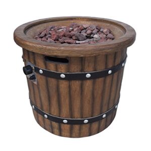 christopher knight home muriel outdoor 25" light-weight concrete round fire pit 40k btu, dark brown