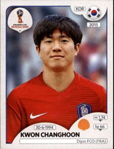 2018 panini world cup stickers russia #501 kwon chang-hoon korea republic soccer sticker