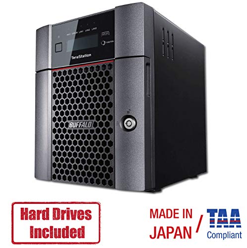 BUFFALO TeraStation 5410DN Desktop NAS 32TB (4x8TB) with HDD NAS Hard Drives Included 10GbE / 4 Bay/RAID/iSCSI/NAS/Storage Server/NAS Server/NAS Storage/Network Storage/File Server