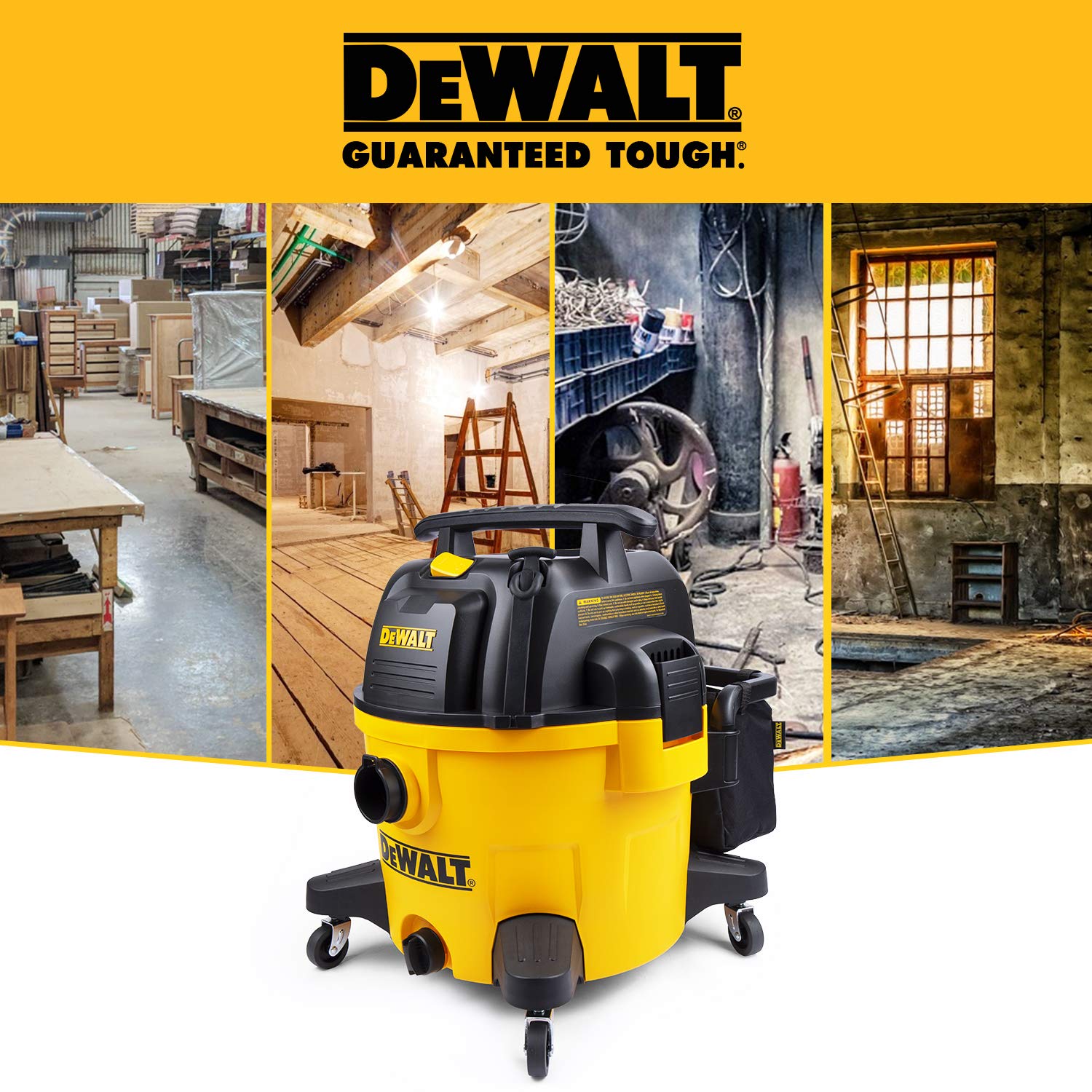 DEWALT DXV09P 9 gallon Poly Wet/Dry Vac, Yellow