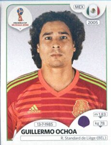 2018 panini world cup stickers russia #454 guillermo ochoa mexico soccer sticker