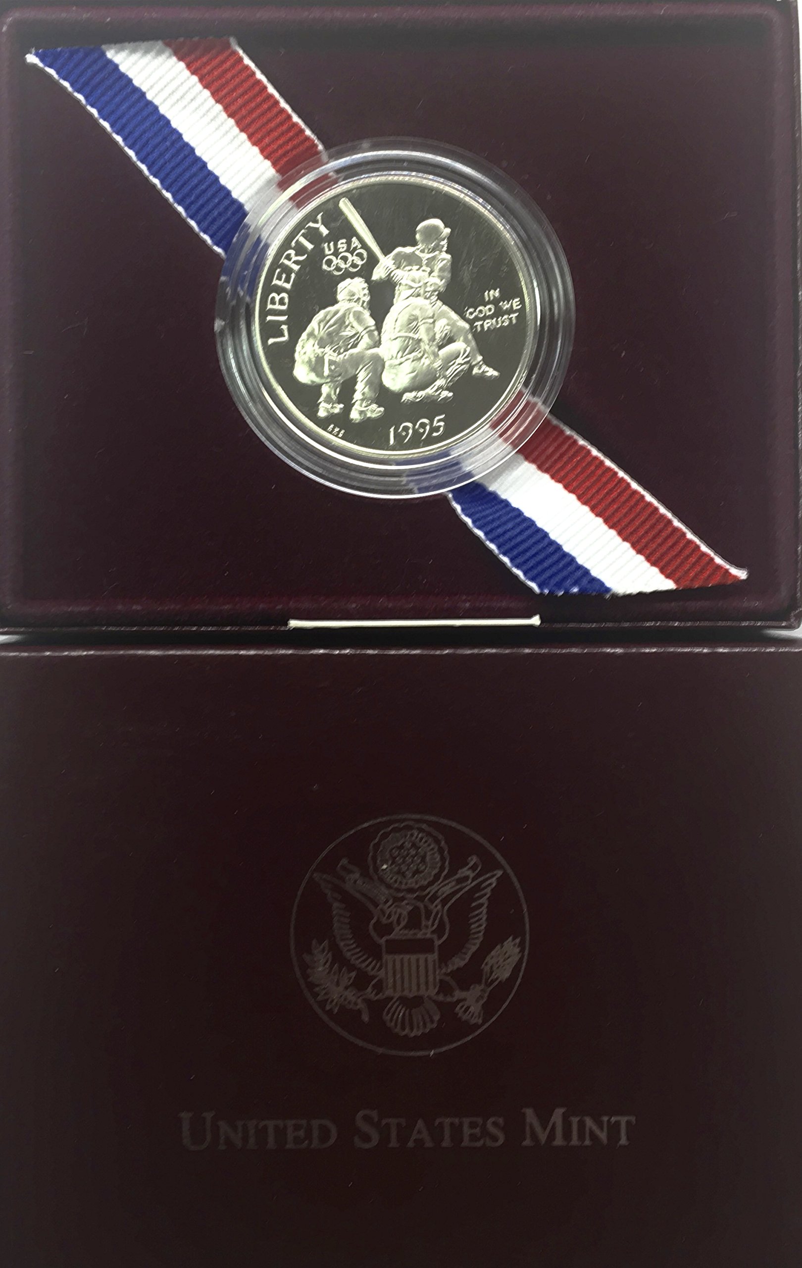 1995 S Baseball Olympic Comes in the Original Packing from the Mint Half Dollar Proof US Mint