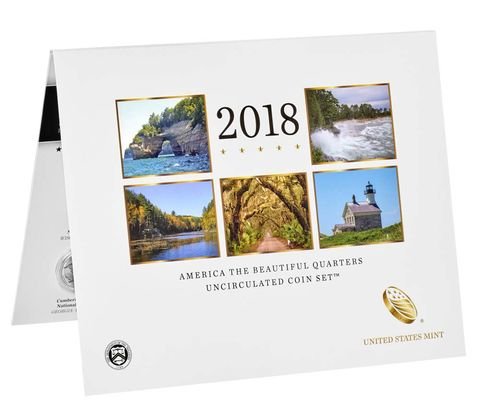 2018 P & D America the Beatiful Quarters Uncirculated Coin Set US Mint Packaged