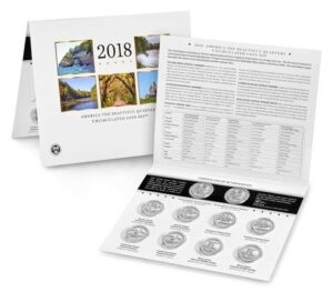 2018 p & d america the beatiful quarters uncirculated coin set us mint packaged