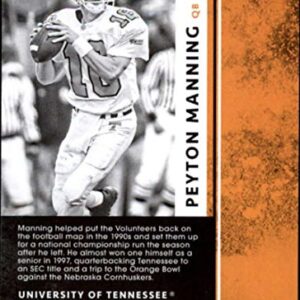 2018 Panini Elite Draft Picks #80 Peyton Manning Tennessee Volunteers Football Card