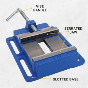 Yost Vises LDPV-6 Drill Press Vise | 6 Inch Jaw Width Portable Vise | Blue