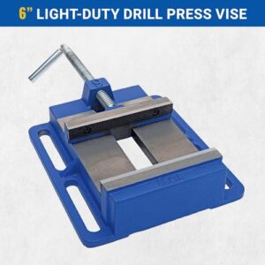 Yost Vises LDPV-6 Drill Press Vise | 6 Inch Jaw Width Portable Vise | Blue