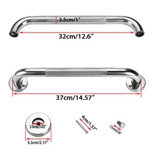 Sumnacon 16 Inch Bath Grab Bar with Anti-Slip Grip, Sturdy Stainless Steel Shower Safety Handle for Bathtub,Toilet, Bathroom,Kitchen,Stairway Handrail,Come with Mounted Screws