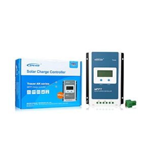 EPEVER MPPT Solar Charge Controller 40A 12V/24V Auto Common Negative Grounding with LCD Display Max PV 100V Solar Panel Battery Charging Regulator for Gel Flooded Sealed Lithium Battery (40A MPPT)