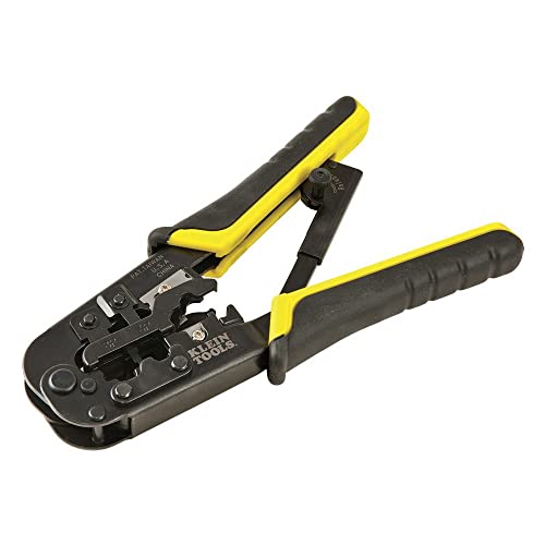 Klein Tools VDV026-212 Coax Installation Kit with Crimp Tool, Cable Cutter, Stripper and F connectors with Storage Bag