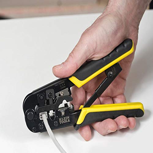 Klein Tools VDV026-212 Coax Installation Kit with Crimp Tool, Cable Cutter, Stripper and F connectors with Storage Bag