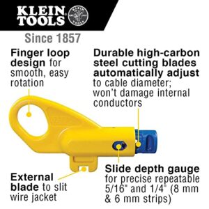 Klein Tools VDV026-212 Coax Installation Kit with Crimp Tool, Cable Cutter, Stripper and F connectors with Storage Bag