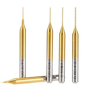 huhao cobalt pcb drill bits 1/8 shank micro twist mini drill bits for print circuit board with 0.2-1.1mm cut diameter