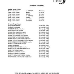 MidNite Solar MNEDC20 Circuit Breaker 20A 150VDC