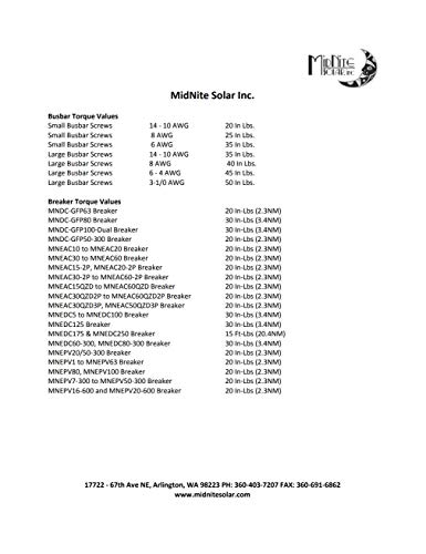 MidNite Solar MNEDC20 Circuit Breaker 20A 150VDC