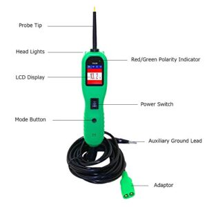 Outzone YD208 Multifunction car Diagnostic Instrument, Circuit Tester, Circuit Voltage Detection, with LED Flashlight, Suitable for All Cars, Instead of multimeter 12V-24V