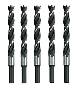 brad point drill bit set 3/8 inch 5pcs spur point stubby woodworking drill bits