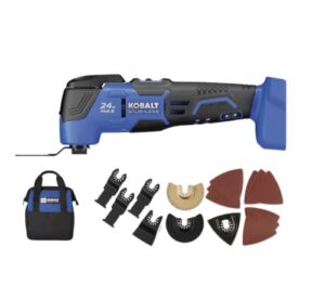 kobalt 18-piece cordless 24-volt max oscillating tool kit