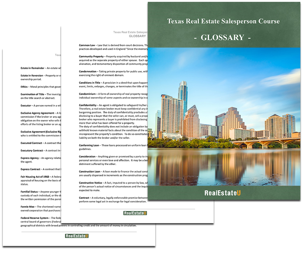 180-Hour Texas Real Estate Salesperson License Course (Online Course) [Online Code]