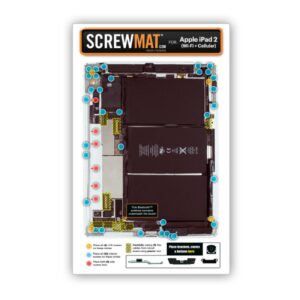 screwmat for apple ipad 2 (wifi & cellular) with glue card