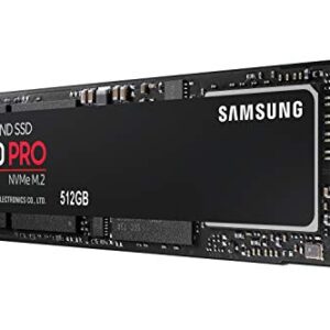 Samsung 970 PRO SSD 512GB - M.2 NVMe Interface Internal Solid State Drive with V-NAND Technology (MZ-V7P512BW), Black/Red