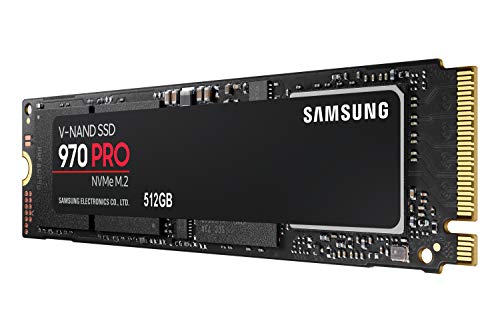 Samsung 970 PRO SSD 512GB - M.2 NVMe Interface Internal Solid State Drive with V-NAND Technology (MZ-V7P512BW), Black/Red