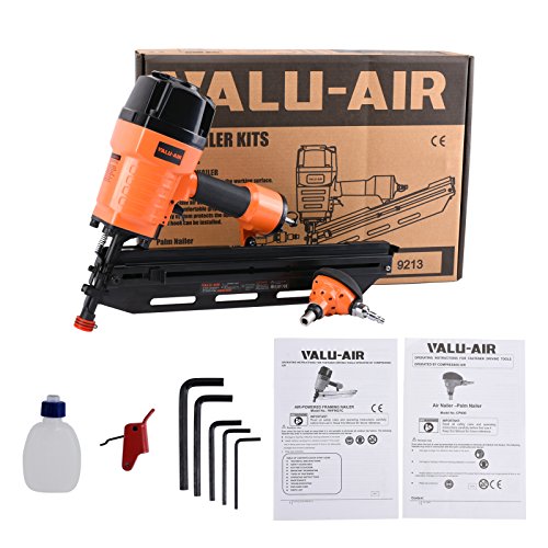 Valu-Air RHF9021C-PN 21 Degree Full Round Head Framing Nailer 3-1/2" with Palm Nailer