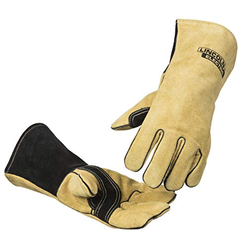 Lincoln Electric Heavy Duty MIG/Stick Welding Gloves | Heat Resistant & Durabilty | Medium | K4082-M