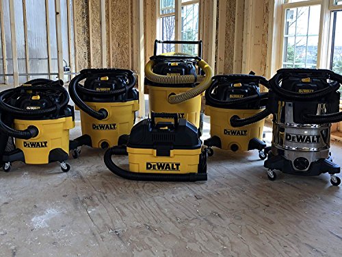 DeWALT 14 Gallon Poly Wet/Dry Vacuum, 6 Horse Power 120V for Jobsite /Industry, Yellow ,DXV14P