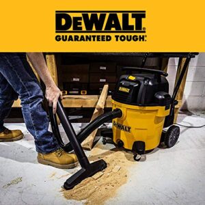 DeWALT 14 Gallon Poly Wet/Dry Vacuum, 6 Horse Power 120V for Jobsite /Industry, Yellow ,DXV14P