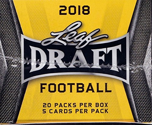 2018 LEAF NFL DRAFT Series Factory Sealed Blaster Box of Packs with 2 GUARANTEED Autographed Cards per box! One of the First 2018 Football Products on the market!