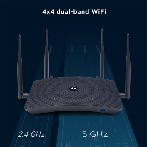 Motorola AC2600 4x4 WiFi Smart Gigabit Router with Extended Range, Model MR2600