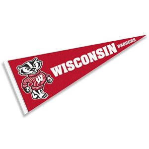 wisconsin badgers bucky badger logo pennant