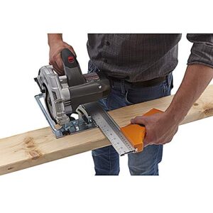 bora 530416 quickcut circular saw guide with rail & angle assist, all-in-one woodworking tool, strong aluminum 16 inches long, with a 14-inch (35.5cm) guide rail