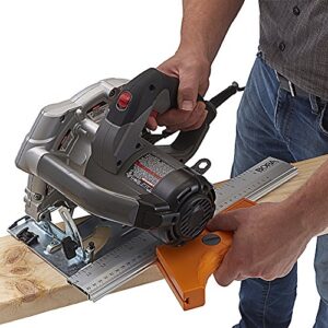 Bora 530416 Quickcut Circular Saw Guide With Rail & Angle Assist, All-In-One Woodworking Tool, Strong Aluminum 16 Inches Long, With A 14-Inch (35.5Cm) Guide Rail