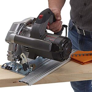 Bora 530416 Quickcut Circular Saw Guide With Rail & Angle Assist, All-In-One Woodworking Tool, Strong Aluminum 16 Inches Long, With A 14-Inch (35.5Cm) Guide Rail