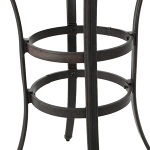 Christopher Knight Home Alfresco Outdoor 37" Cast Aluminum Round Bar Table, Bronze