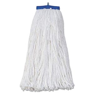 boardwalk bwk720r 20 oz. economical lie-flat rayon fiber mop head - white (12/carton)