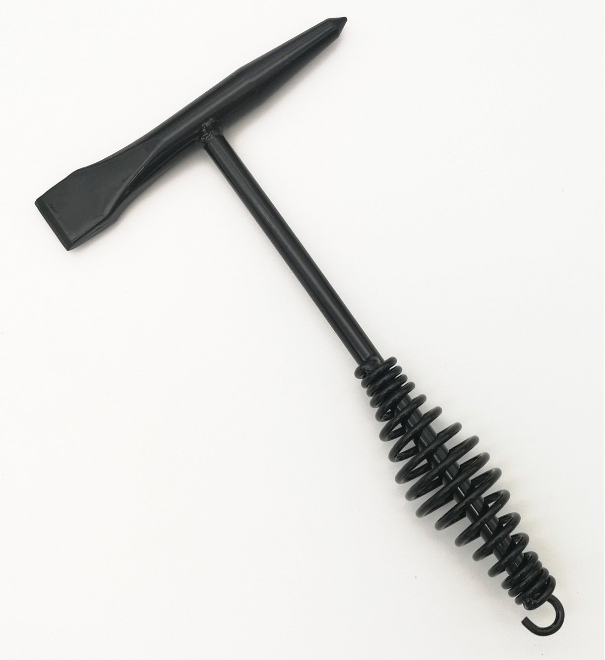 VASTOOLS Welding Chipping Hammer with Coil Spring Handle,10.5",Cone and Vertical Chisel/ 10" Wire Brush(Free), Black